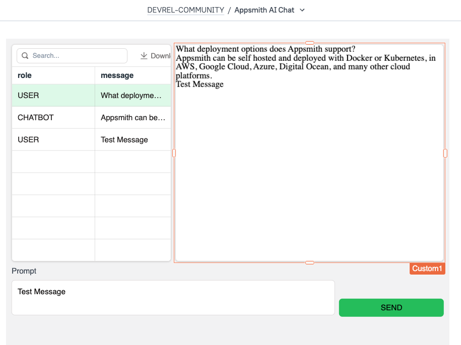 Building a Chat Interface to Use with Any AI | Appsmith Community Portal